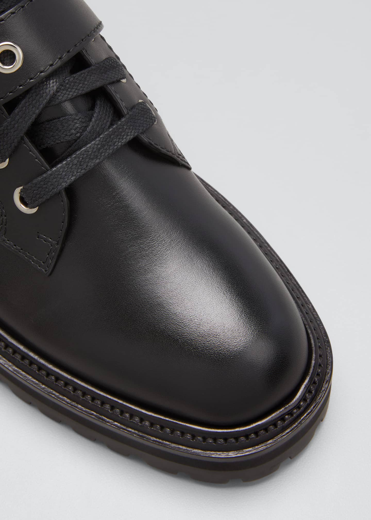 Jimmy Choo Cora Crystal-Buckle Combat Booties - Bergdorf Goodman