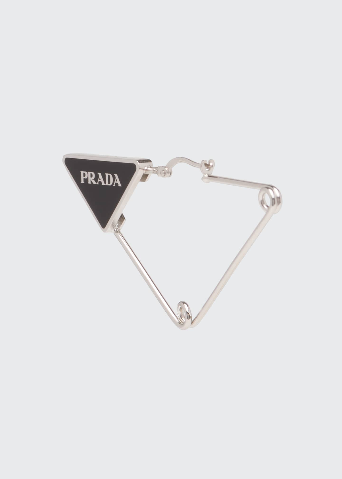Prada Enamel Triangle Safety Pin Earring, Left - Bergdorf Goodman