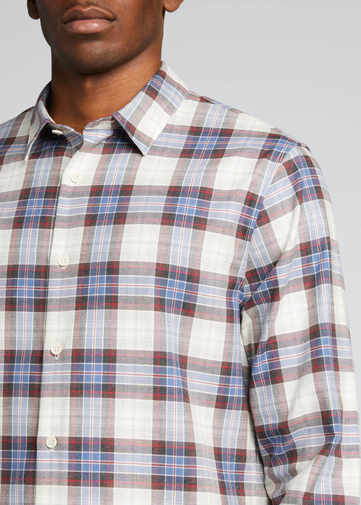 Vince Men's Tartan Plaid Shirt - Bergdorf Goodman