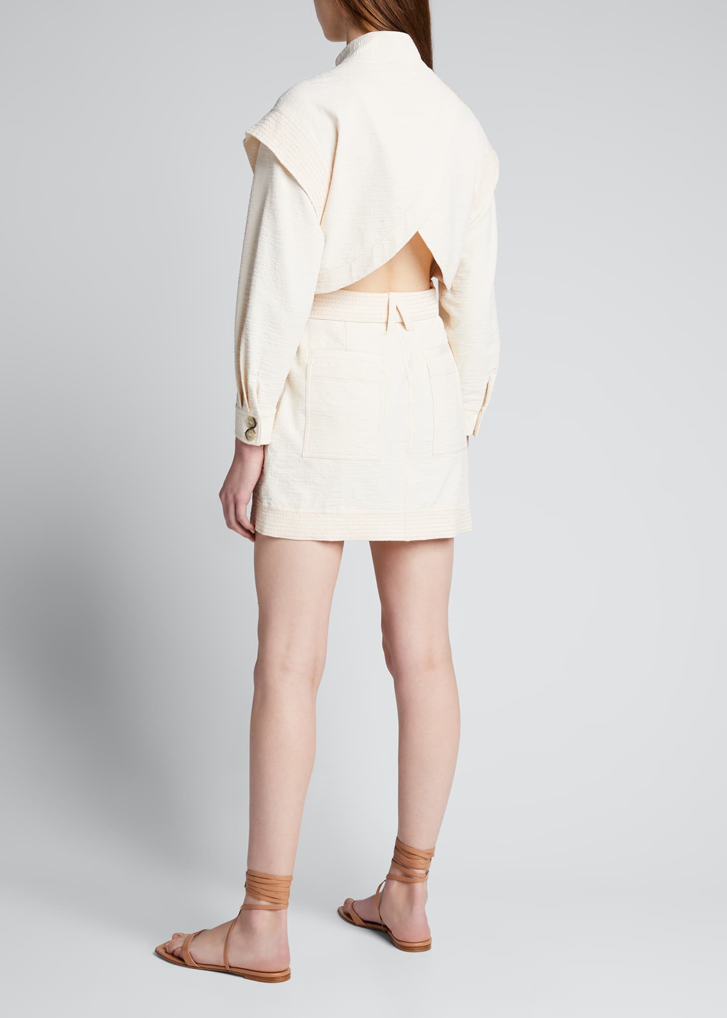 Jonathan Simkhai Daniella Textured Open-Back Utility Dress - Bergdorf ...