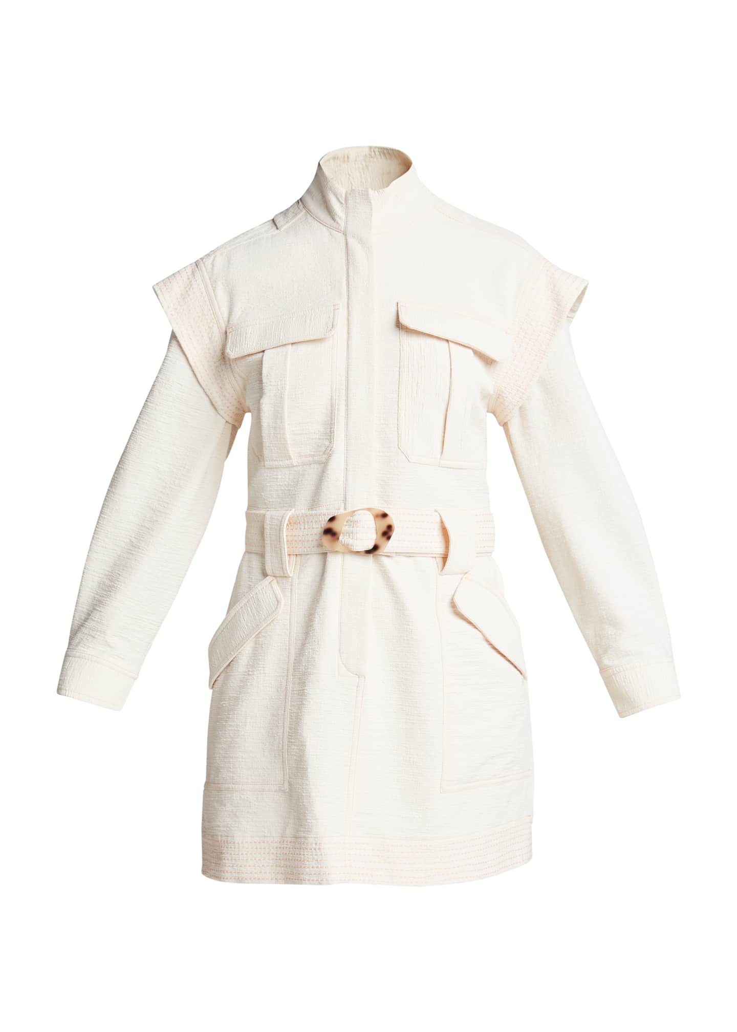 Jonathan Simkhai Daniella Textured Open-Back Utility Dress - Bergdorf ...
