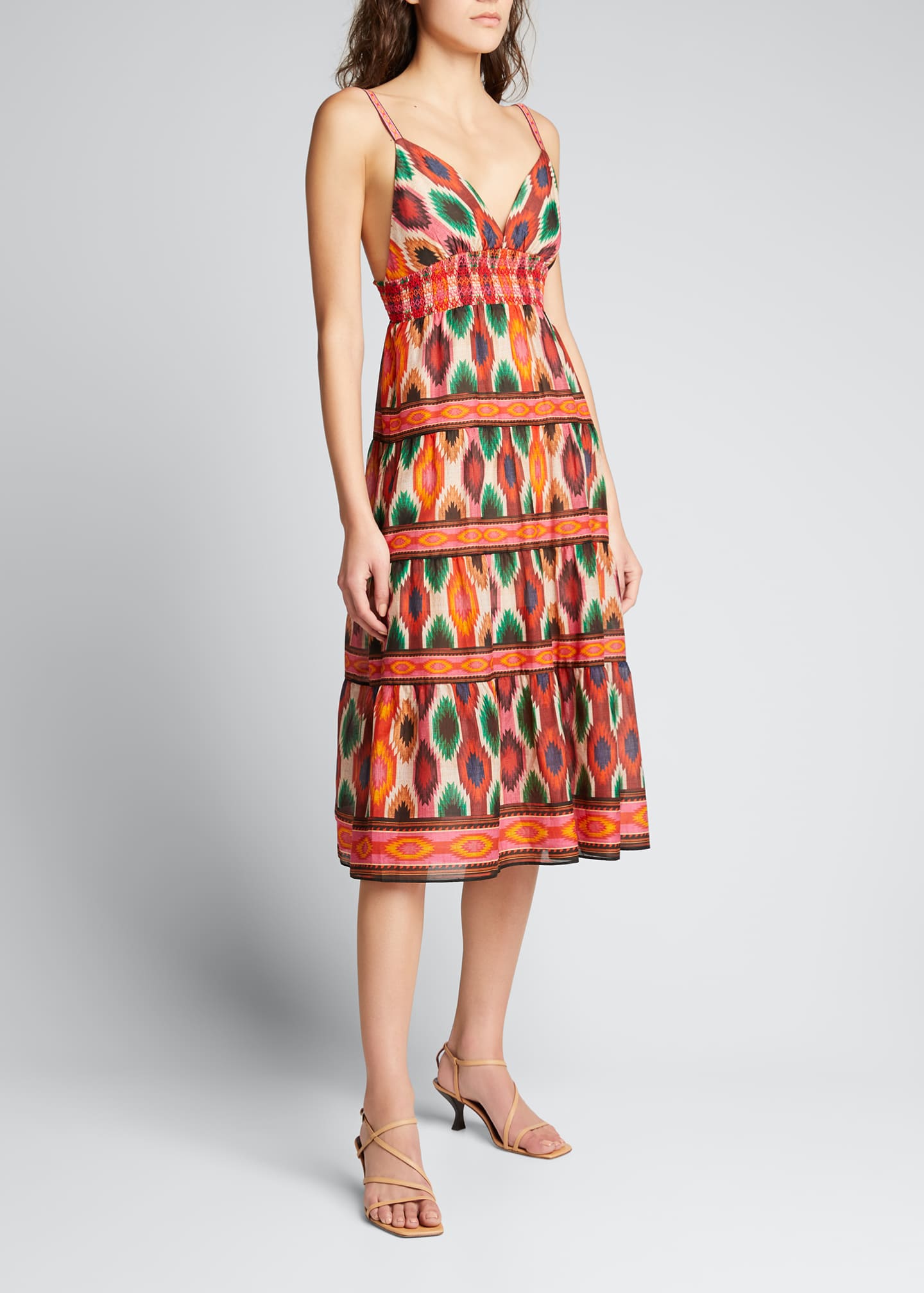 Alice + Olivia Santina Tiered Midi Dress - Bergdorf Goodman