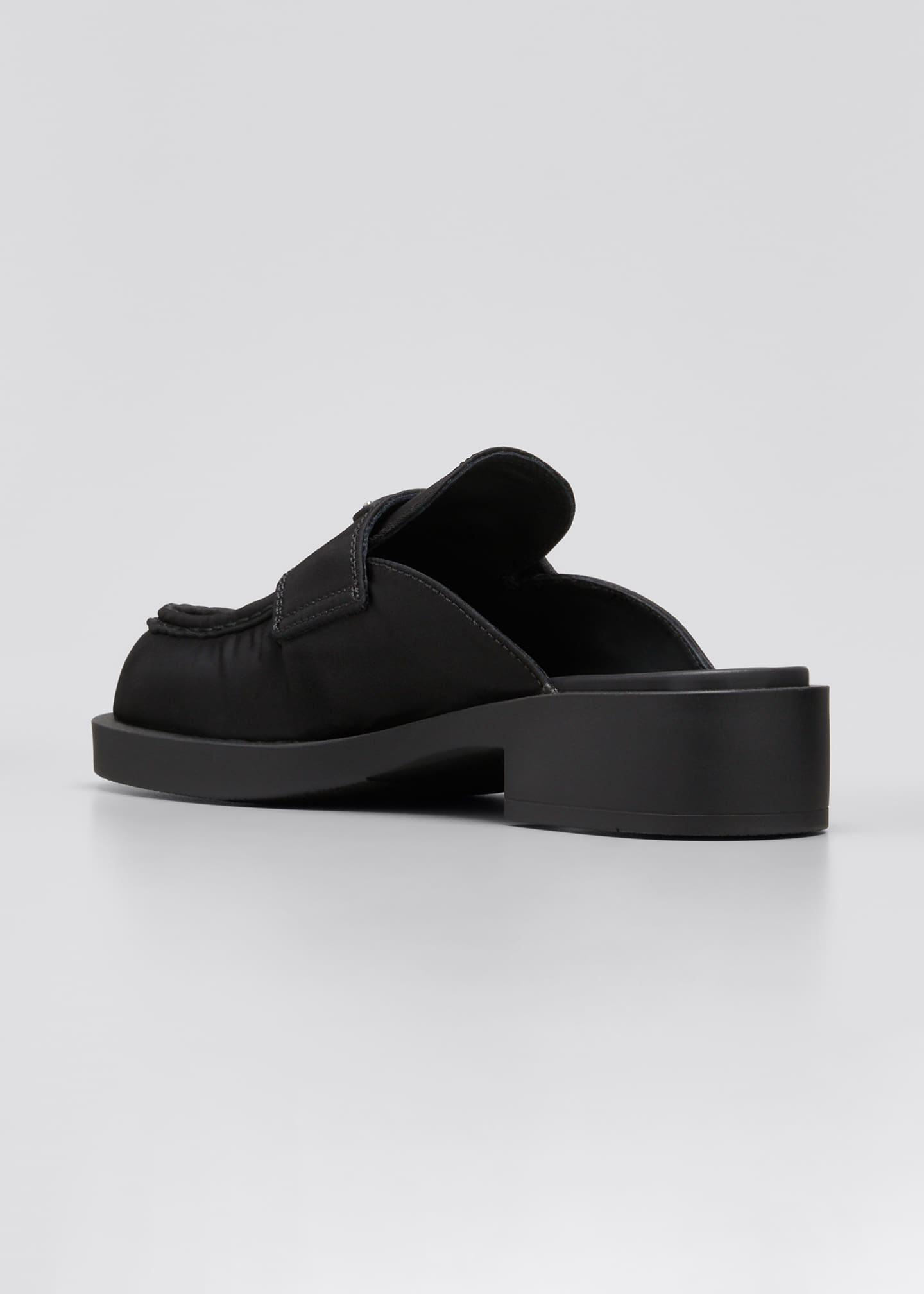 Prada Nylon Sabot Loafer Logo Mules - Bergdorf Goodman
