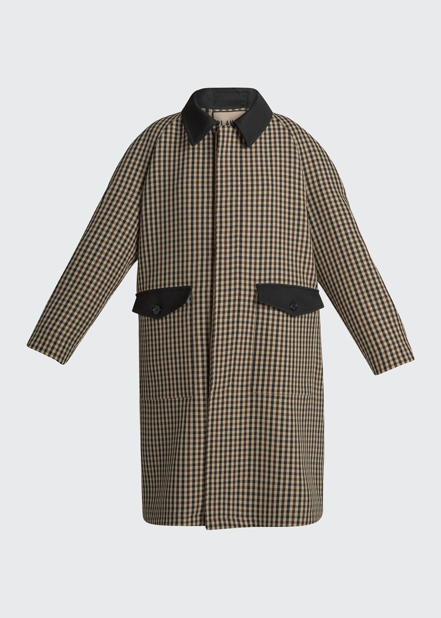Plan C Check Long Coat - Bergdorf Goodman