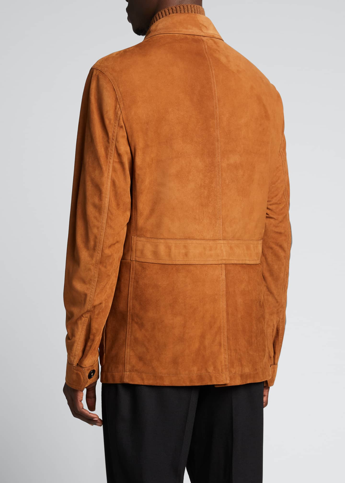 ZEGNA Men's Lamb Suede Safari Jacket - Bergdorf Goodman