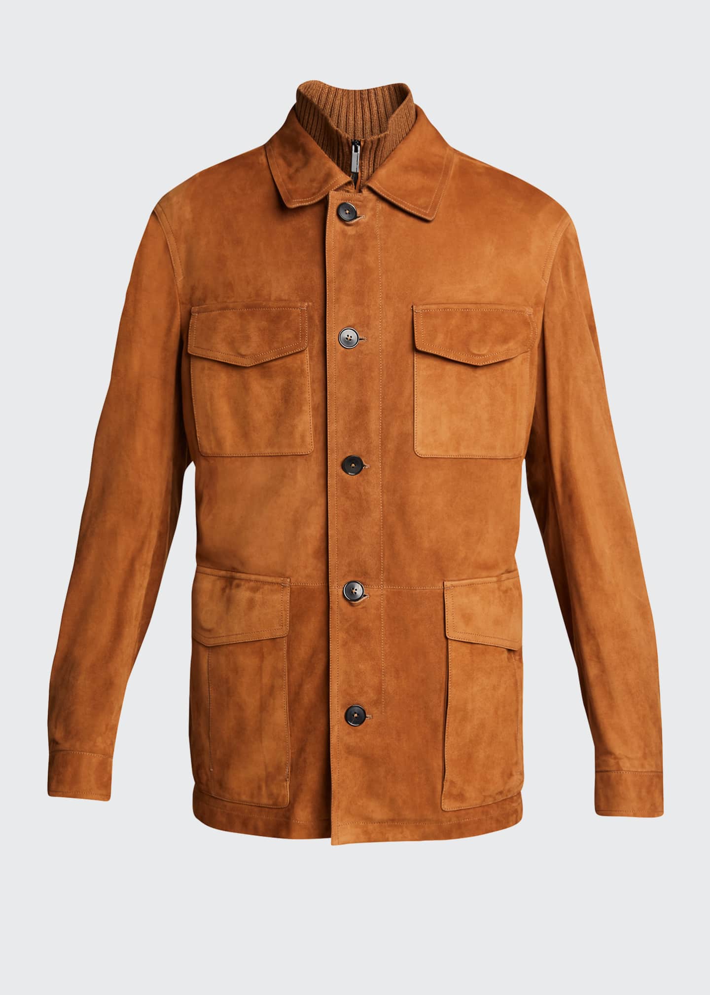 ZEGNA Men's Lamb Suede Safari Jacket - Bergdorf Goodman