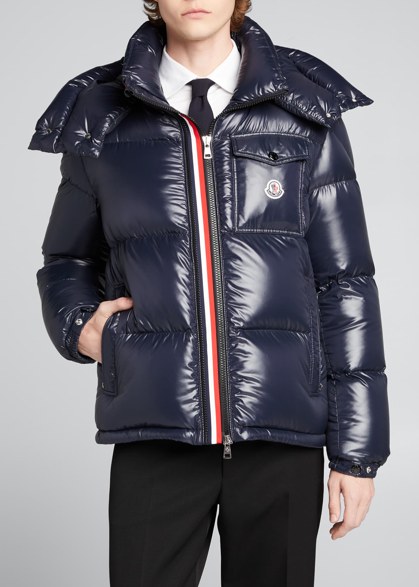 Moncler Men's Montbeliard Shiny Nylon Jacket - Bergdorf Goodman