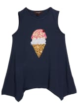 Imoga Girl's Zebra Hearts Graphic Sleeveless Top, Size 7-10 and ...